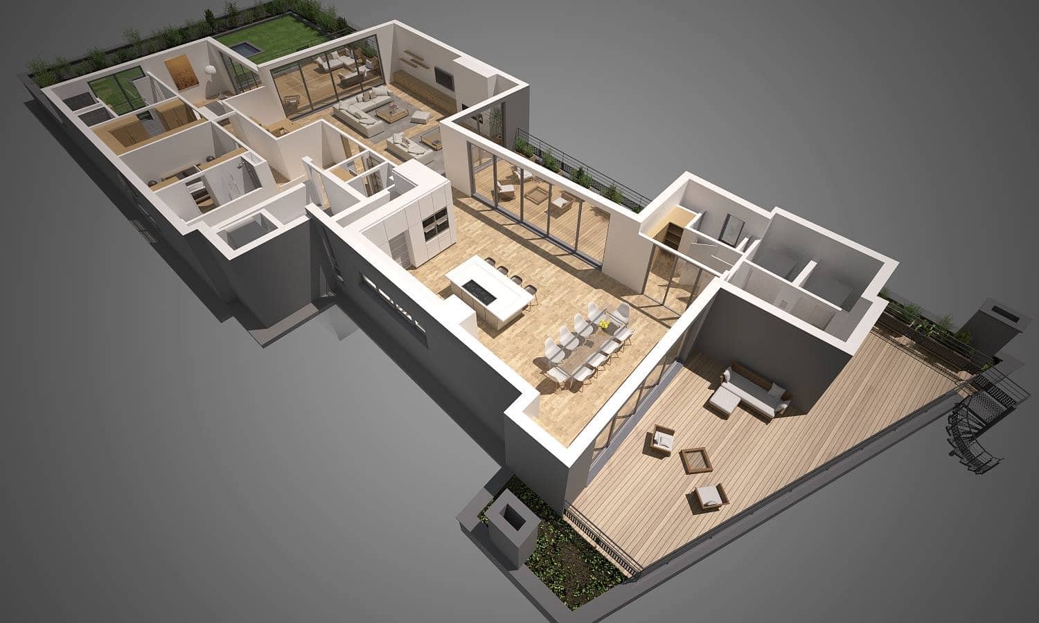 2D plans & 3D plans – Drawing and axonometric illustration ...