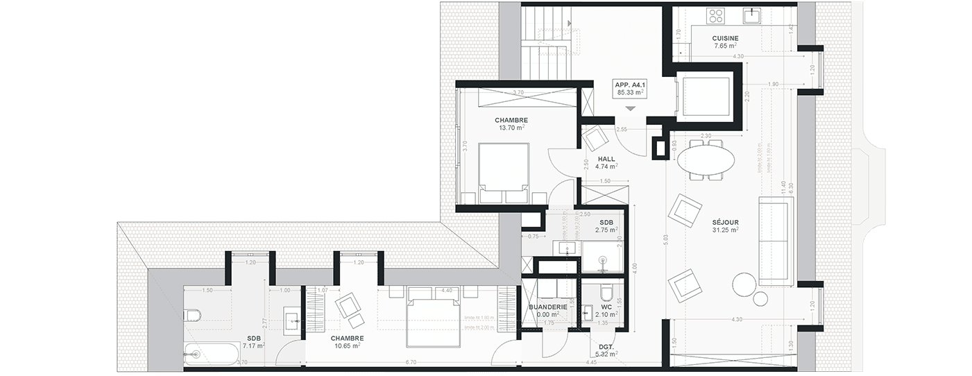 2D plans & 3D plans – Drawing and axonometric illustration ...