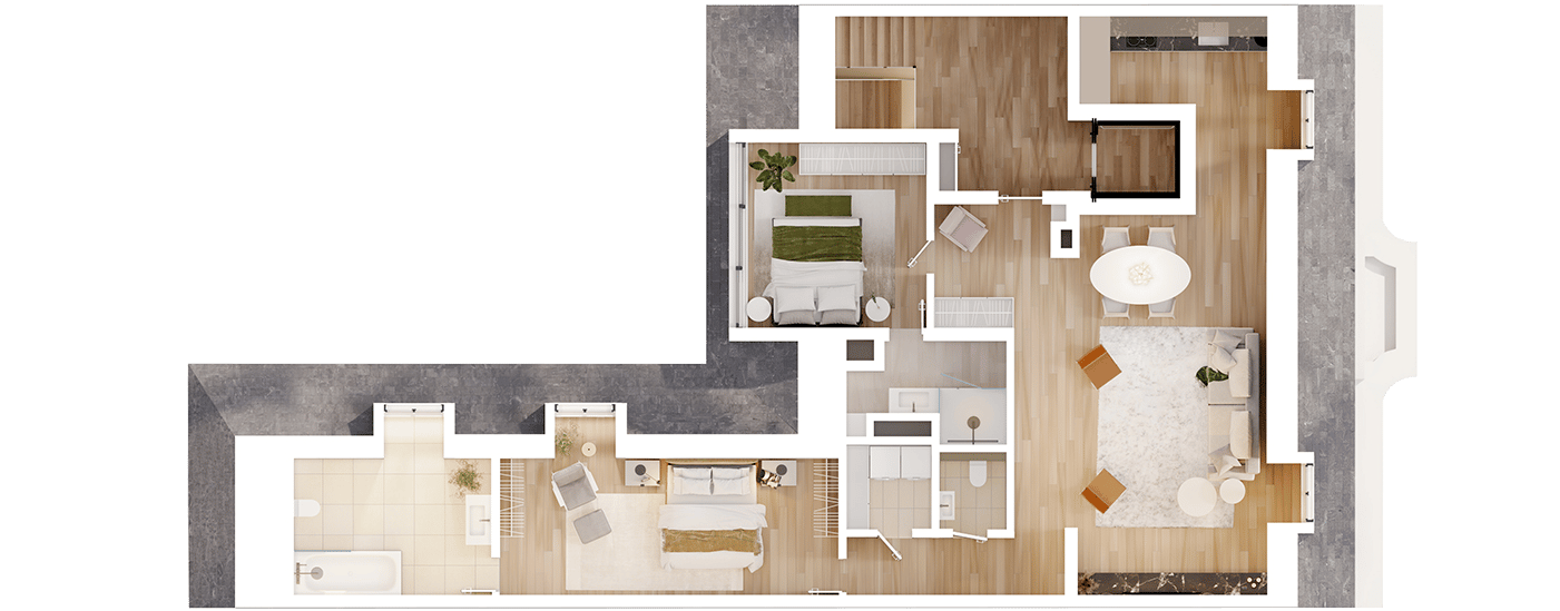 2D plans & 3D plans – Drawing and axonometric illustration ...